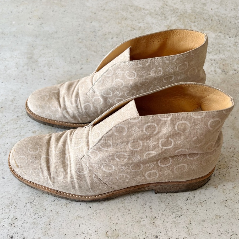Celine Paris Vintage Macadam Shoes Logo Monogram Size… - Gem